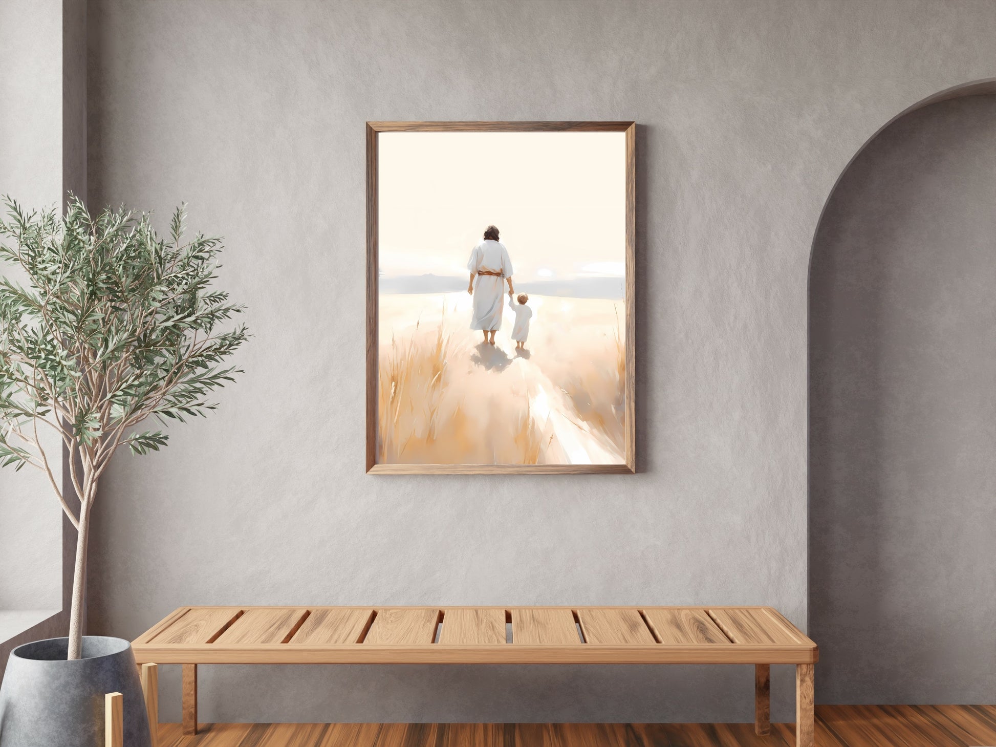 Walk Beside Me | Digital Download | Faith-Inspired AI Art – Modern ...