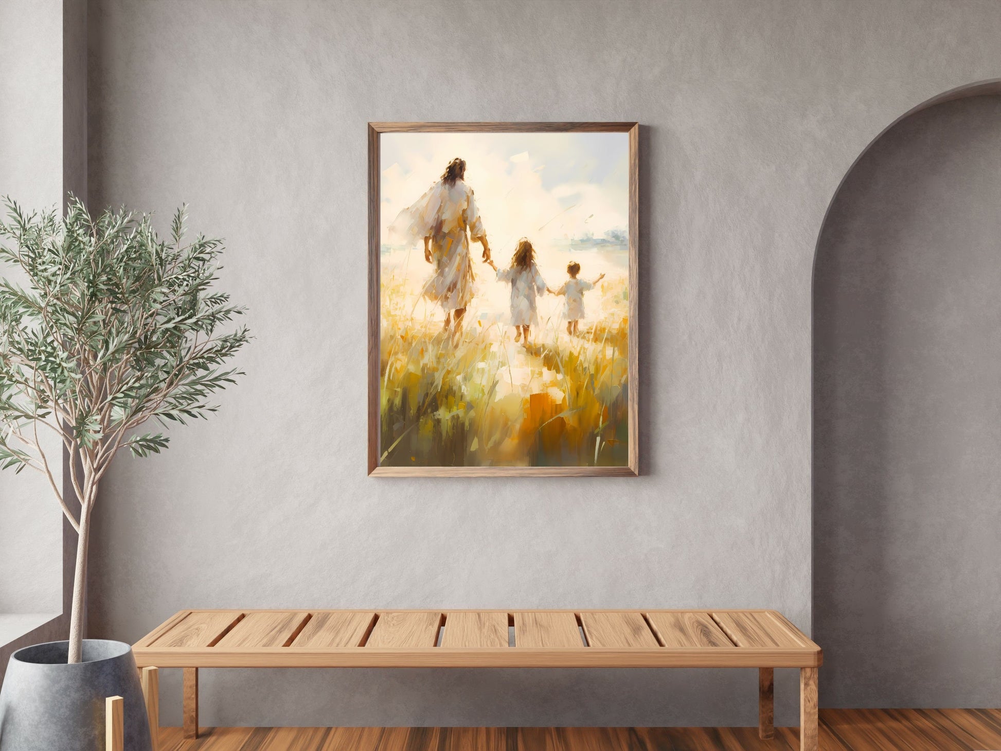 His Guiding Hand | Digital Download | Faith-Inspired AI Art – Modern ...