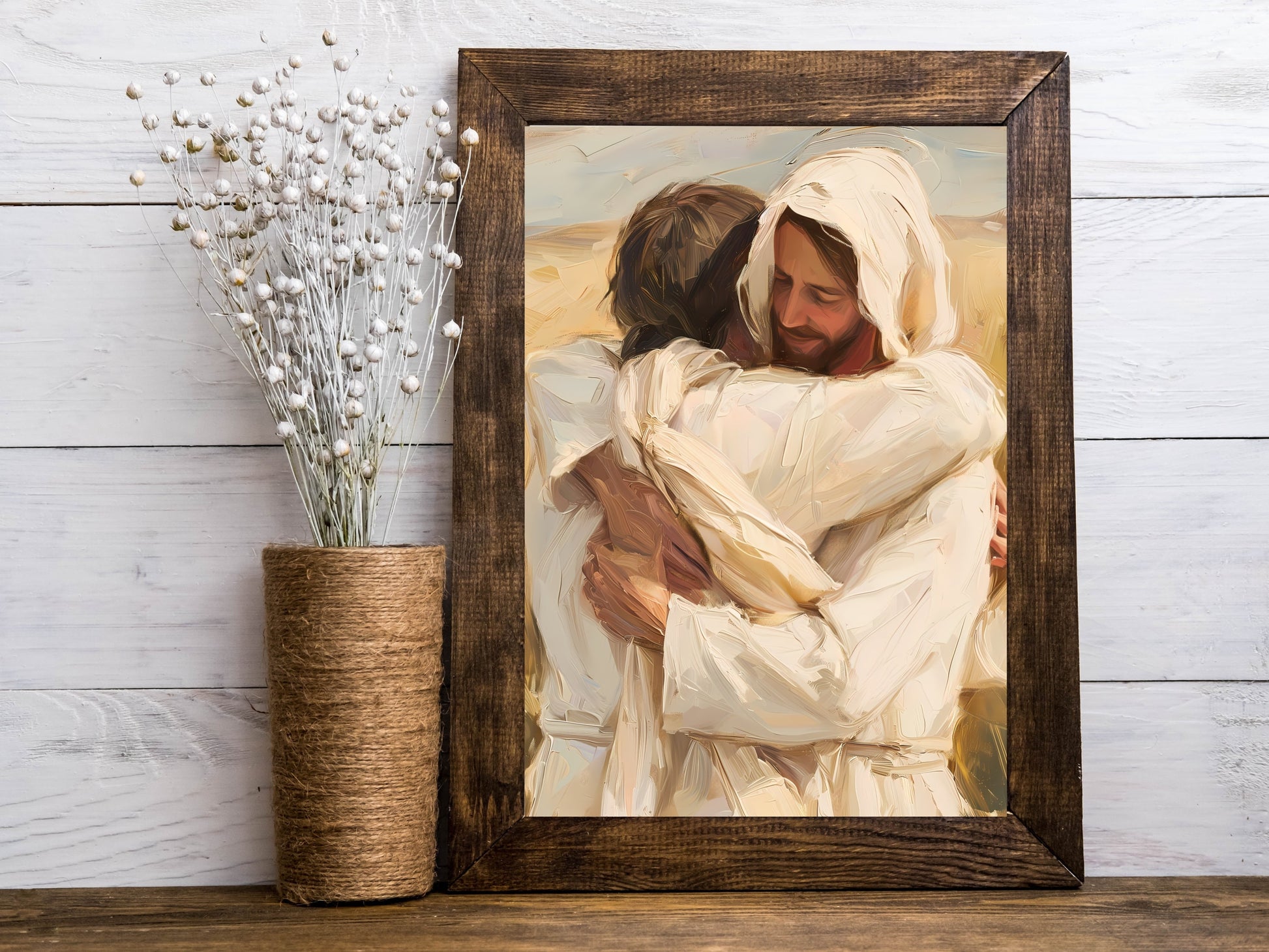 The Prodigal | Digital Download | Jesus Christ Hugging Man | Bible Art ...